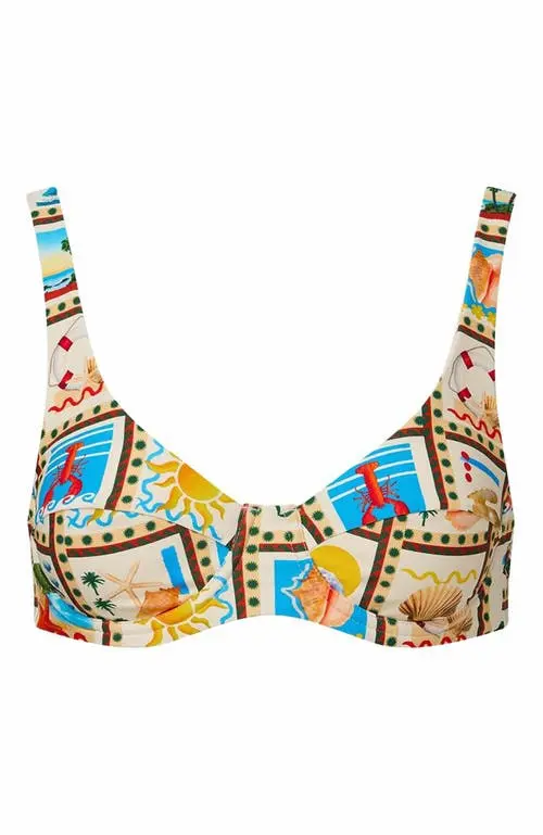 WeWoreWhat Printed Underwire Bikini Top