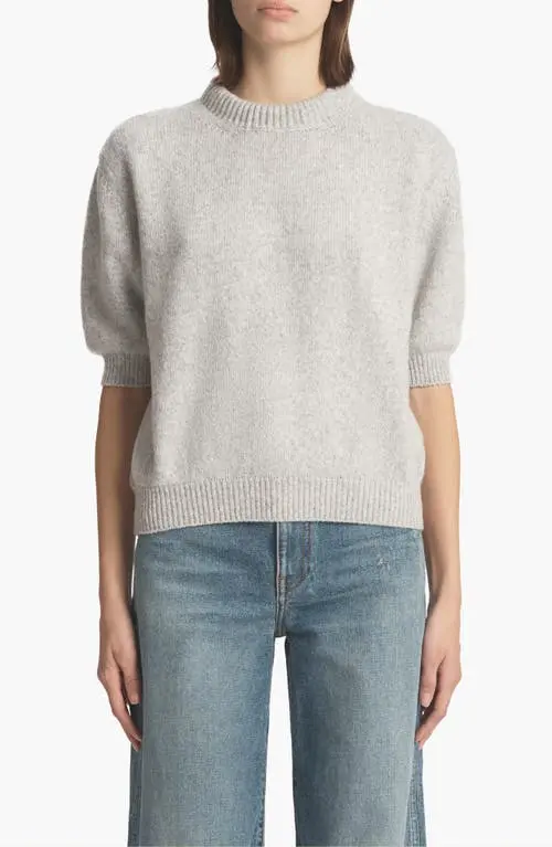 Khaite Davin Short Sleeve Cashmere Sweater - Dove