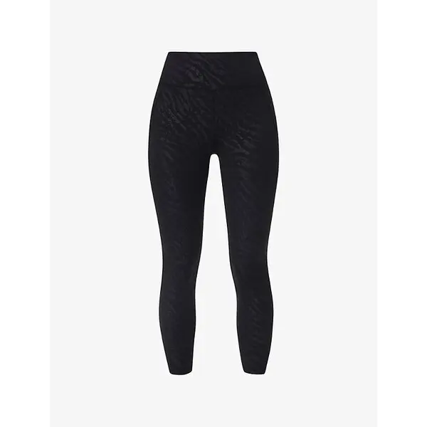 Sweaty Betty All Day Abstract-pattern Stretch-woven Leggings - Blkfade Zebra Emboss