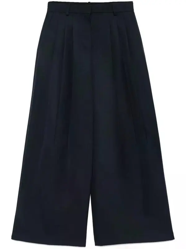 Theory Tapered High-waisted Trousers - Blue