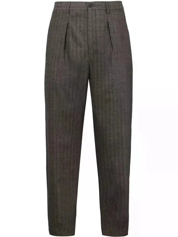 Giorgio Armani Pinstriped Tapered Trousers