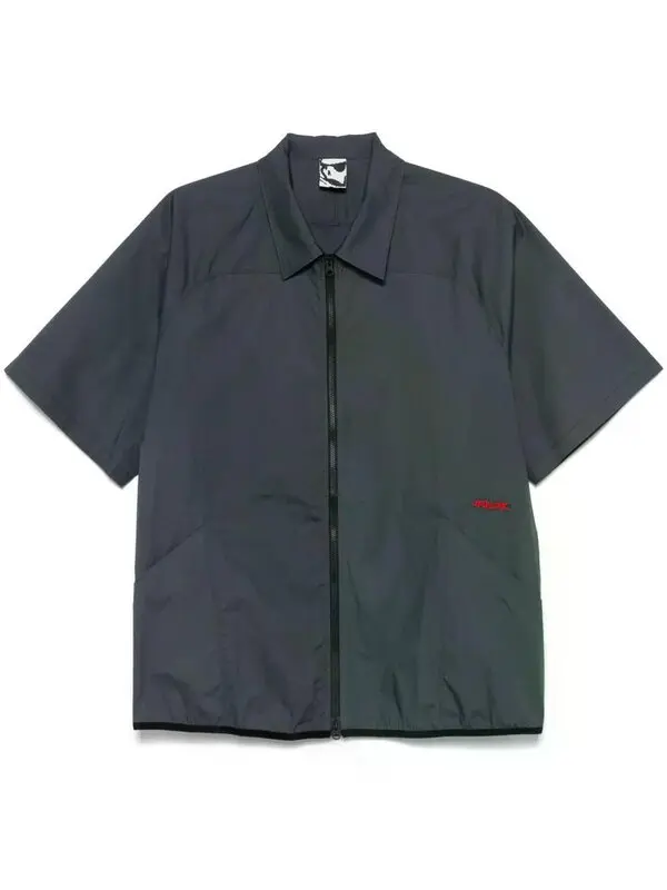 GR10K Poplin Zipped Shirt - Grey