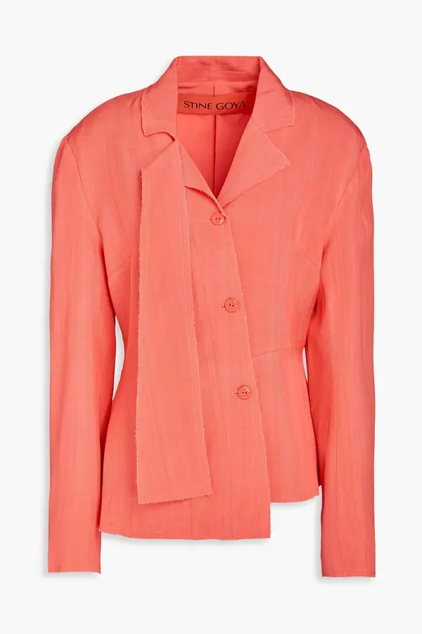 Stine Goya Draped Slub Woven Blazer