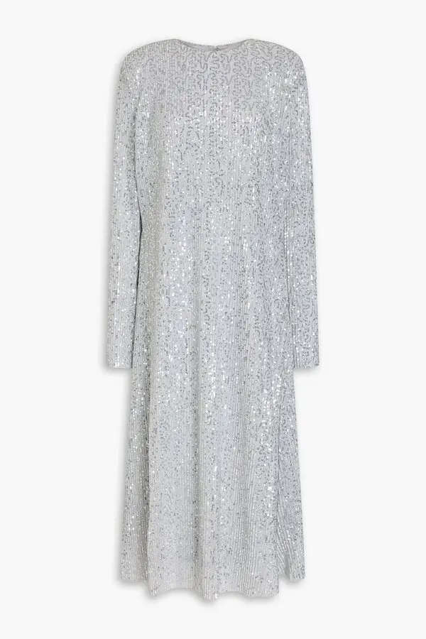 Stine Goya Celsia Sequined Midi Dress - Silver