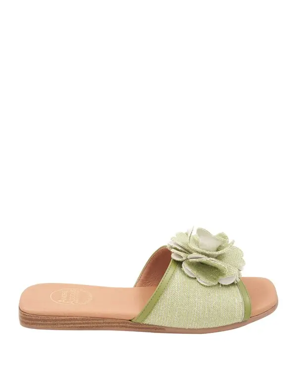 Andre Assous Kiky Flat Sandals - Pistachio