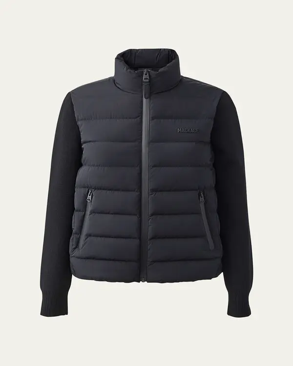 Mackage Oceane-city Mixed-media Jacket - Black