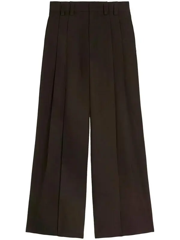 JIL SANDER Pleat-detail Trousers - Brown