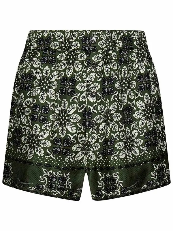 Etro Printed Silk Bermuda Shorts