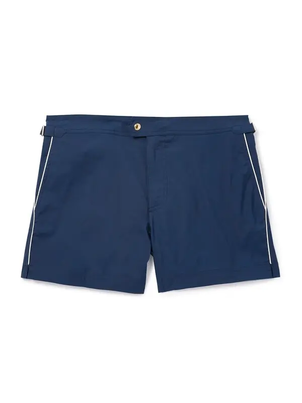 TOM FORD Straight-leg Mid-length Swim Shorts - Blue