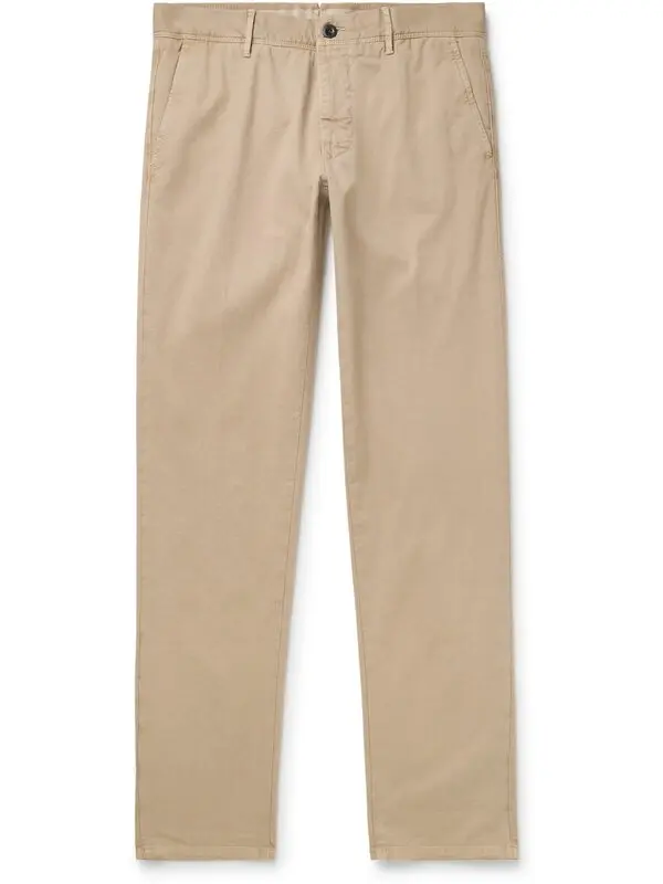 Incotex Slim-fit Panama Stretch-cotton Canvas Trousers - Neutrals
