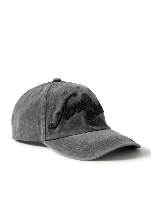 Acne Studios Carliy Tourist Baseball Cap - Black