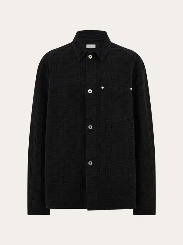 FERRAGAMO Monogram Over Shirt - Black