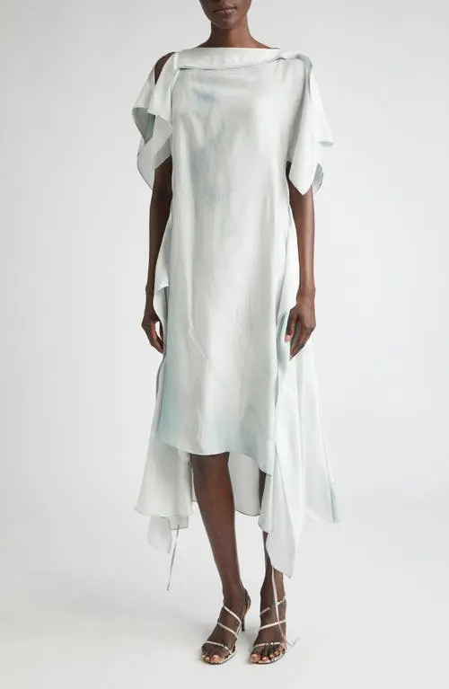 JASON WU Silk Habotai High-low Wrap Dress - Ice Wash