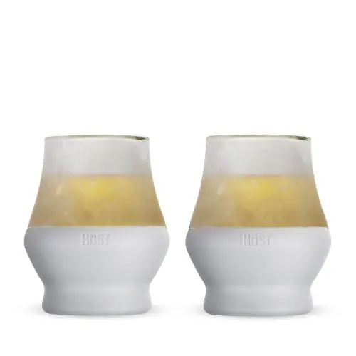 HOST Glass Freeze Sipping Cooling Cup Set Of 2