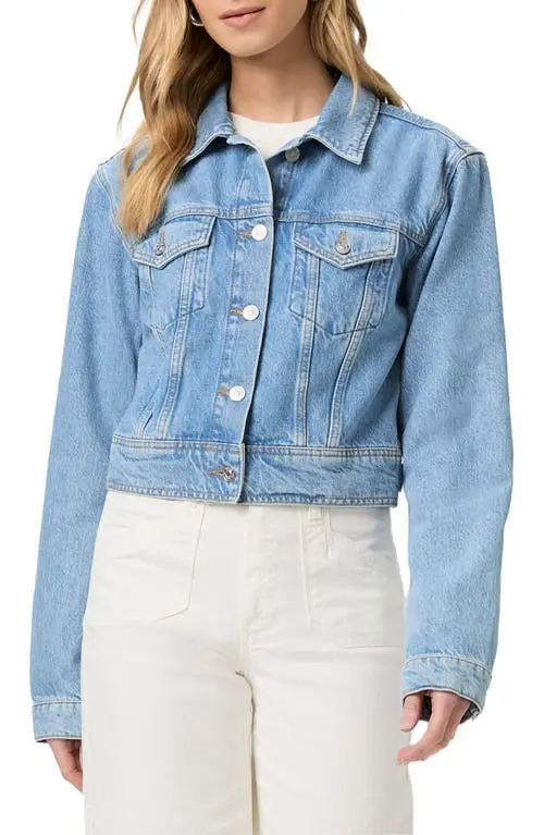 Paige Chantal Crop Denim Trucker Jacket