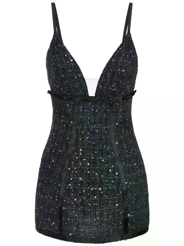 Elisabetta Franchi Sequin-embellished Tweed Mini Dress