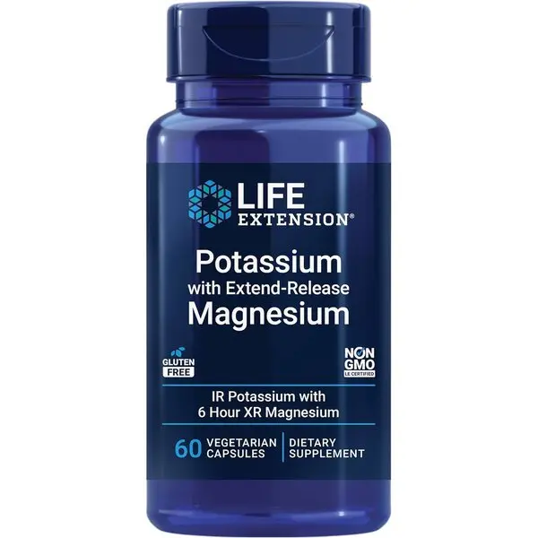 LIFE EXTENSION Potassium With Extend-release Magnesium 60 Capsules