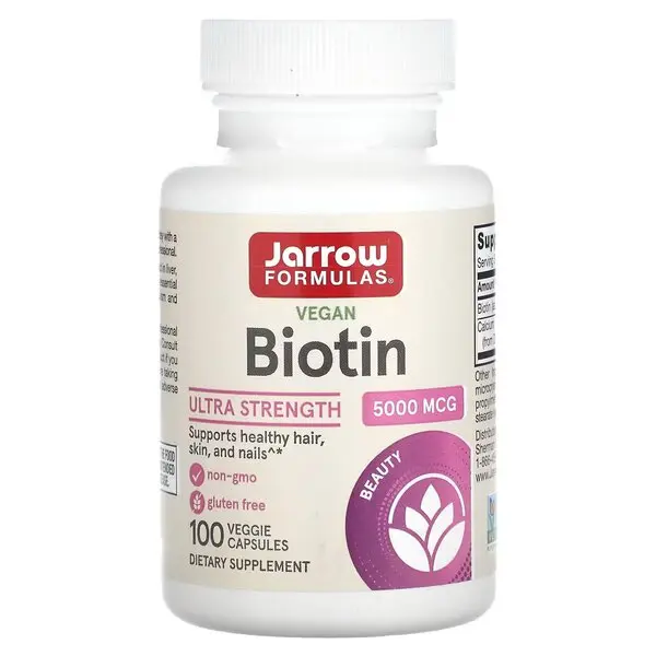 JARROW FORMULAS Biotin 5000mcg 100 Capsules