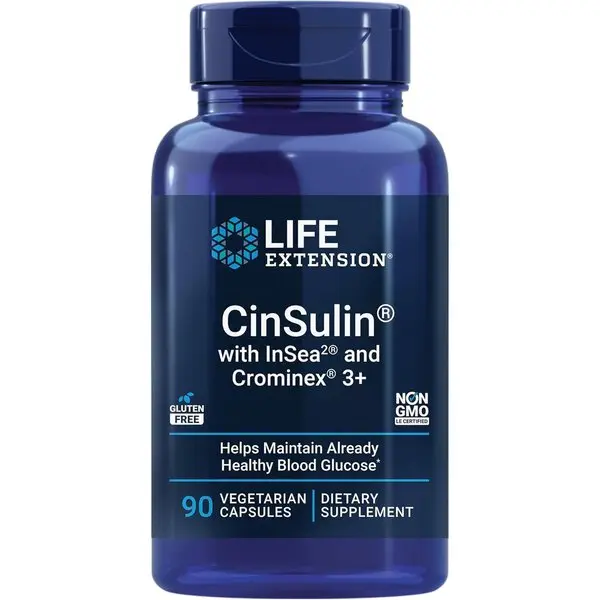 LIFE EXTENSION Cinsulin With Insea2 And Crominex 3+ 90 Capsules
