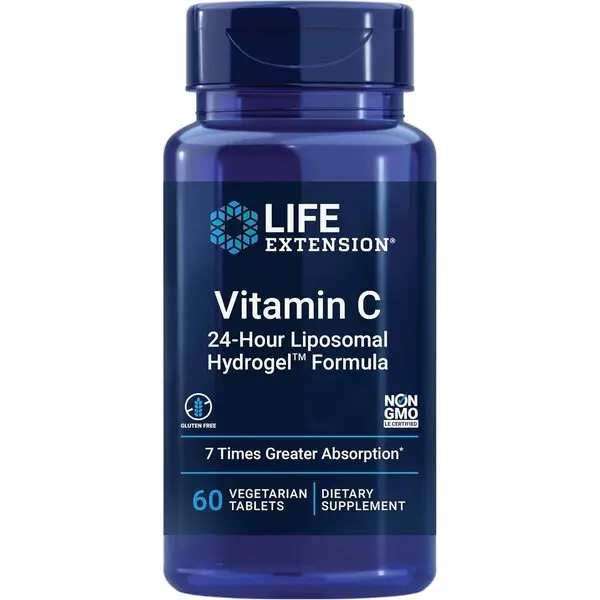 LIFE EXTENSION Vitamin C 24-hour Liposomal Hydrogel Formula 60 Tablets