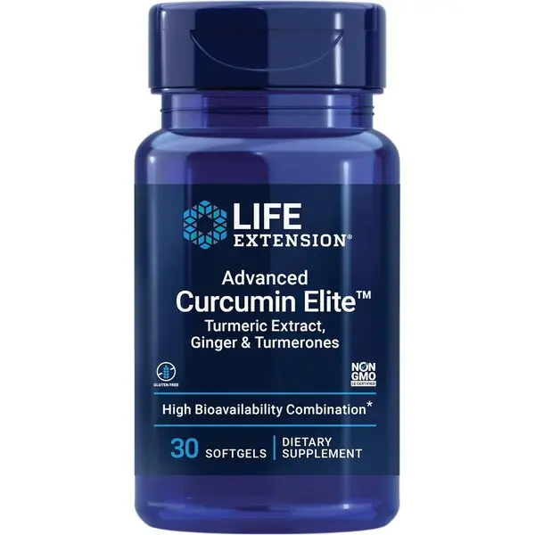 LIFE EXTENSION Advanced Curcumin Elite Turmeric Extract Ginger & Turmerones 30 Softgels