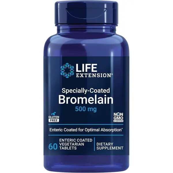 LIFE EXTENSION Specially-coated Bromelain 60 Tablets