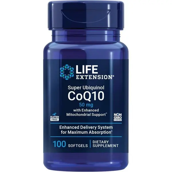 LIFE EXTENSION Super Ubiquinol Coq10 W/enhanced Mitochondrial 50mg 100 Softgels