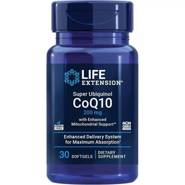 LIFE EXTENSION Super Ubiquinol Coq10 W/enhanced Mito Support 200mg 30 Softgels