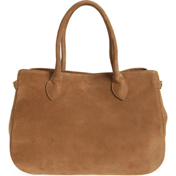 REFORMATION Large Patrizia Suede Satchel - Farro Suede