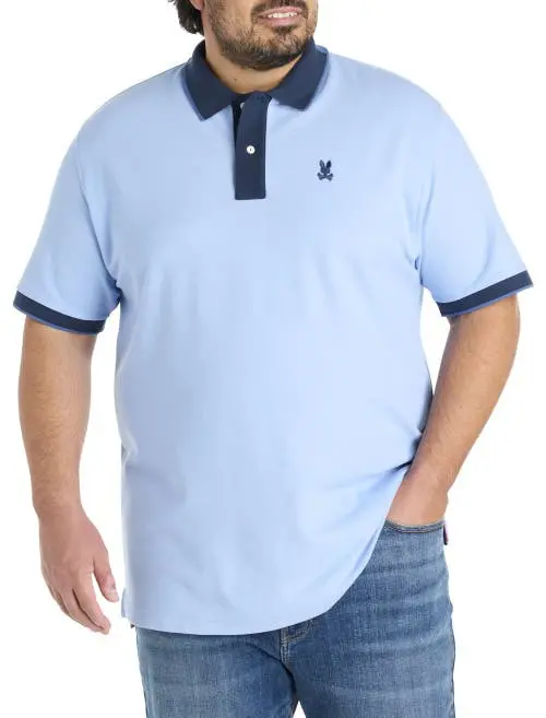 Psycho Bunny Big & Tall Thatcher Piqué Polo Shirt - Serenity
