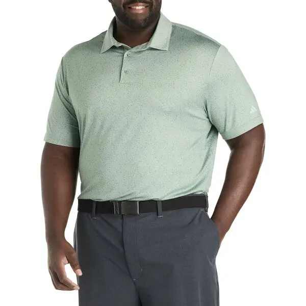 Adidas Big & Tall Ultimate 365 Polo Shirt - Silver Green