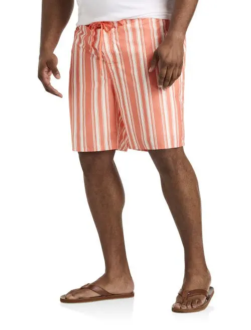 TRUE NATION BY DXL Big & Tall Cabana Stripe Swim Trunks