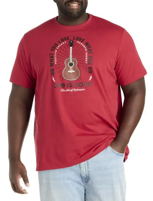 LIFE IS GOOD Big & Tall Do What You Love Graphic Tee - Deep Claret