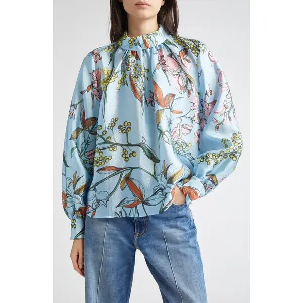 Stine Goya Gathered Satin Top