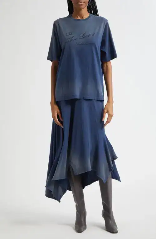 Acne Studios Emiro Layered T-Shirt Dress In Navy Blue - 73% Off |  Editorialist