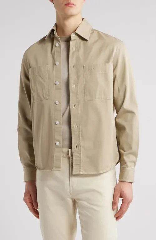 Hugo Boss Owen Cotton Twill Button-up Shirt Jacket