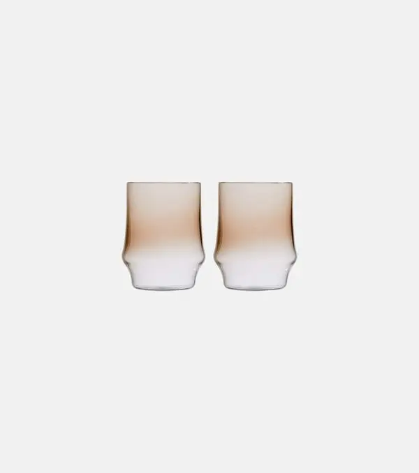 Brunello Cucinelli Set Of 2 Murano Glass Tumblers - Beige