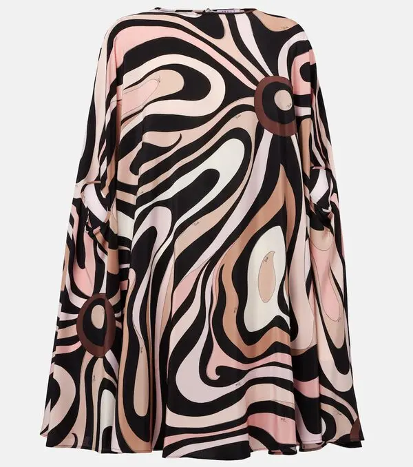Emilio Pucci Marmo Caped Minidress - Beige