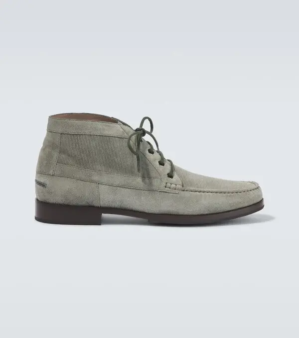 Manolo Blahnik Rhinebeck Suede Boots - Grey
