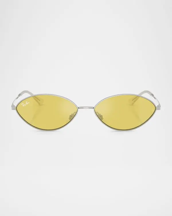 Ray-ban Oval Metal Sunglasses - Silver
