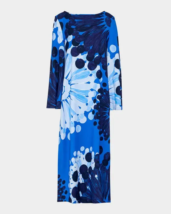 Themis Z Nefeli Floral-print Maxi Kaftan Dress