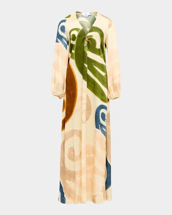 Themis Z Ellie Abstract-print Maxi Dress