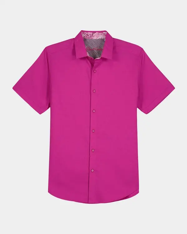 Robert Graham Odyssey Short-sleeve Shirt - Magenta