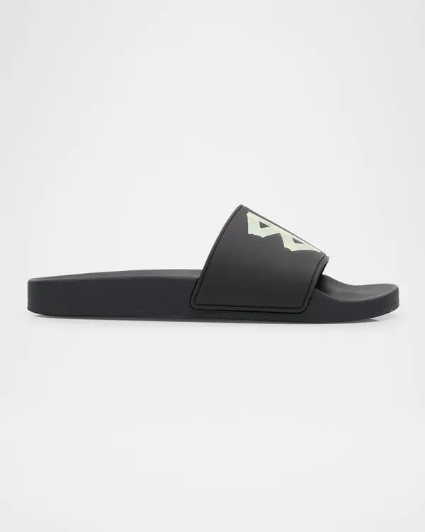 Balenciaga Bb Tape Logo Pool Slides