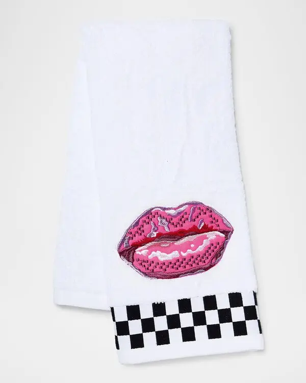 MACKENZIE-CHILDS Pucker Up Check Hand Towel