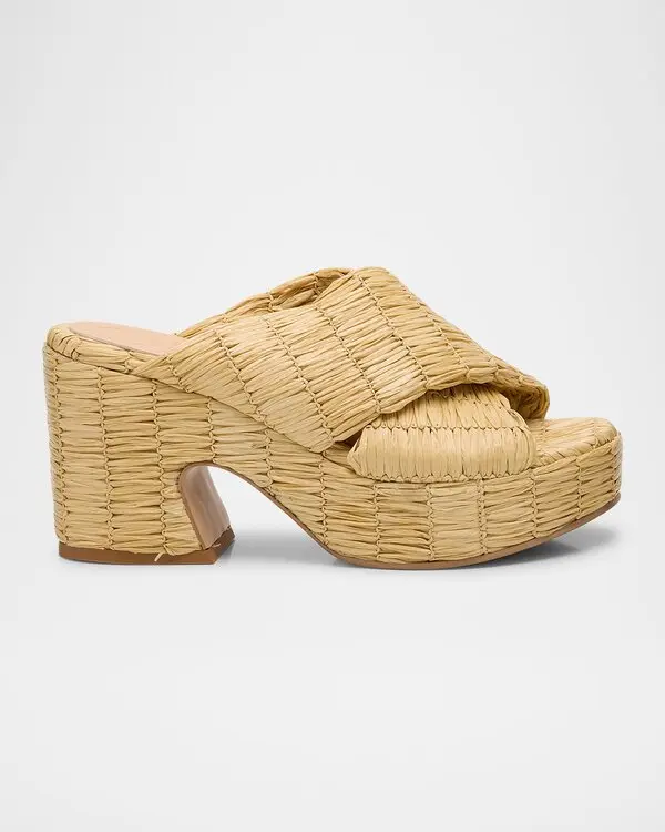 ODISSI Noa Raffia Platform Sandals