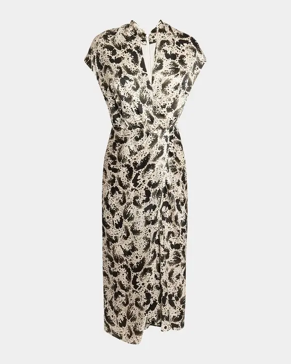 Dries Van Noten Dilian Printed Midi Dress - Black