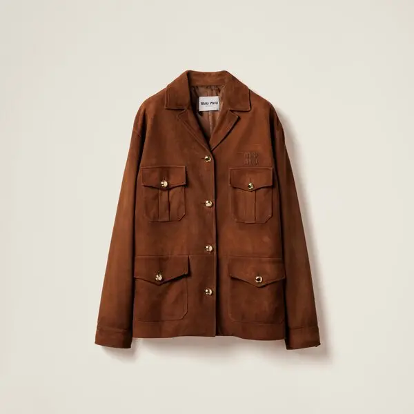 Miu Miu Suede Jacket - Brandy