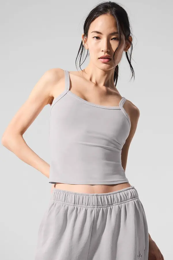 Alo Yoga Washed Alosoft Tank Top - Grey Sky Wash