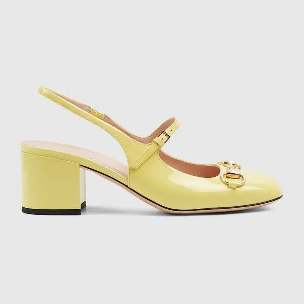 Gucci Horsebit Leather Pumps - Yellow